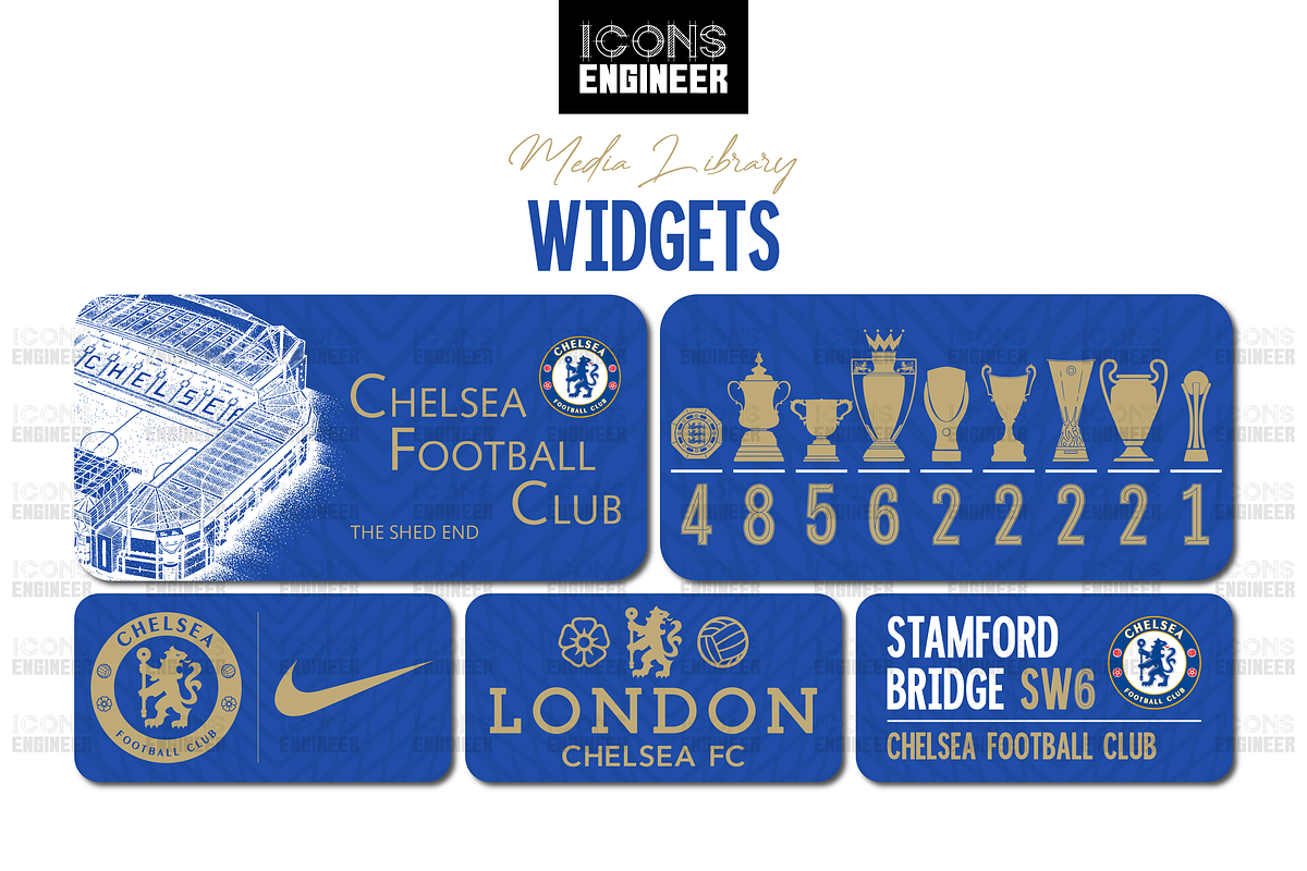 Chelsea 23/24 Theme Pack | Home Kit, an Icon by IconsEngineer