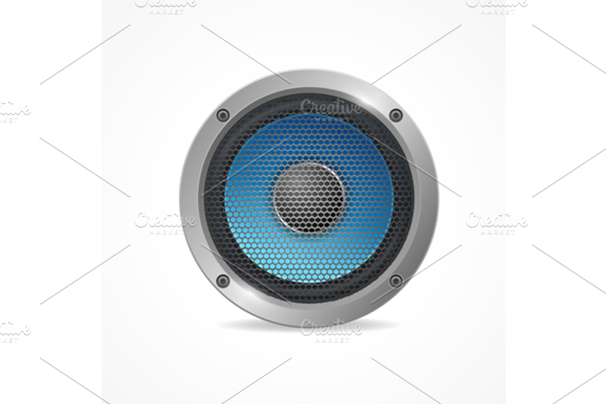 Vector Audio Speaker Set, an Object Graphic by Vector and Templates