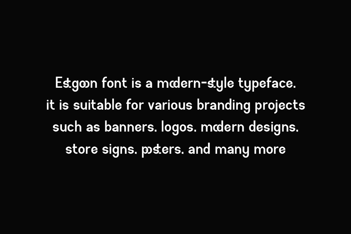 Estgoon - Modern Logo Font, a Sans Serif Font by QR Design Studio