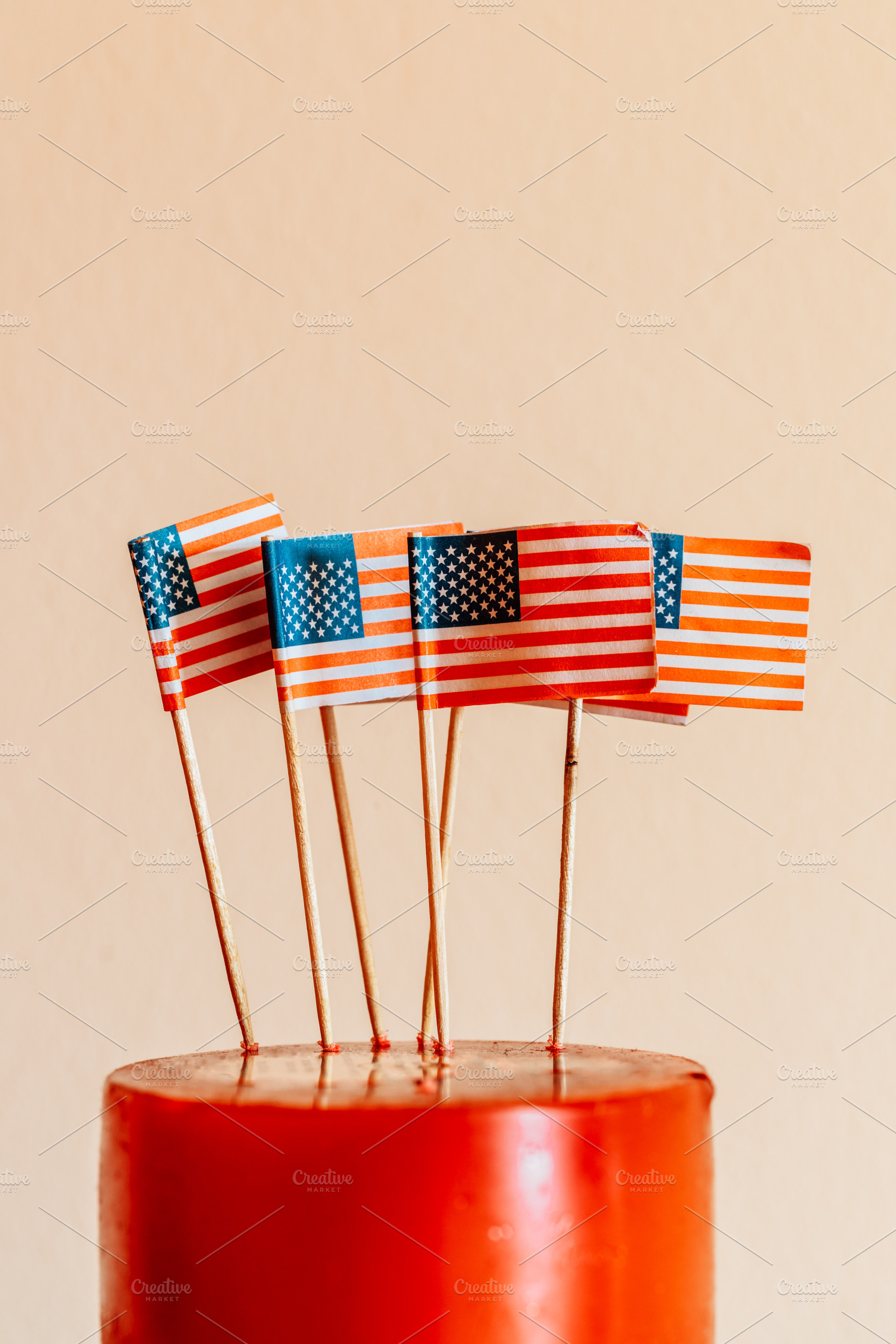 Detail of several flags of the unite featuring flag, united, and states ...