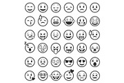 Emoticons outline. Emoji faces, a Person Illustration by YummyBuum