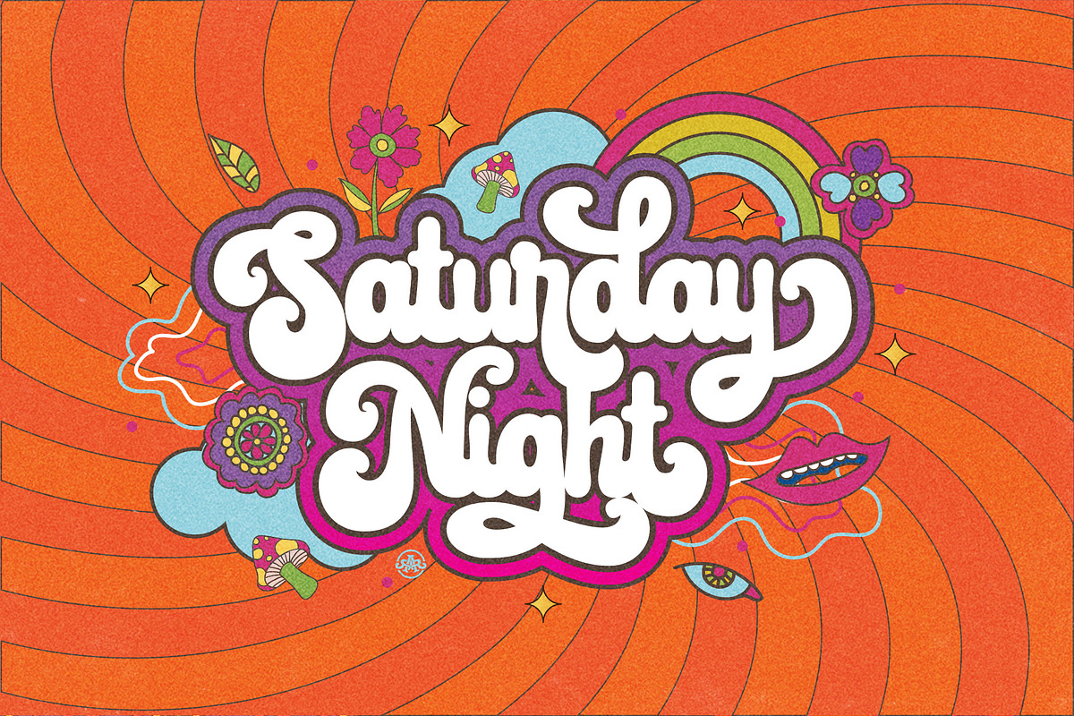 Lovadelic Groovy Typeface