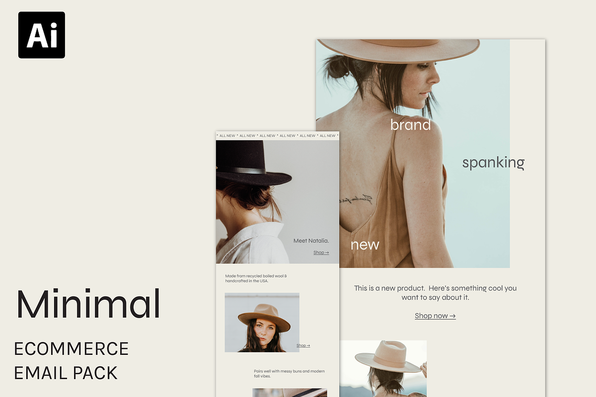 Minimal E-commerce Email Pack, an Email Template by Zeitler Design