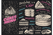 Cake menu. Hand drawn bakery, a Food Illustration by Arthur Balitskiy