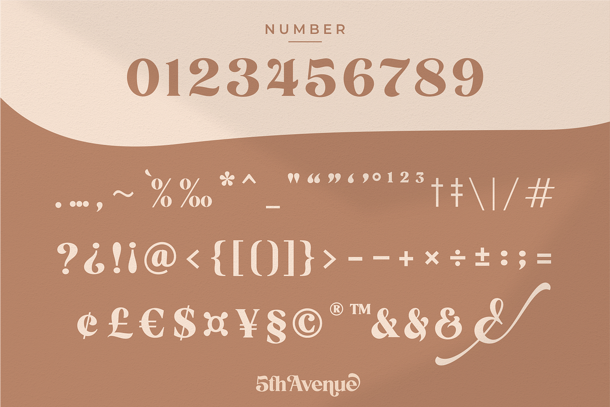 5th Avenue - Fancy Typeface, a Serif Font by 50Fox