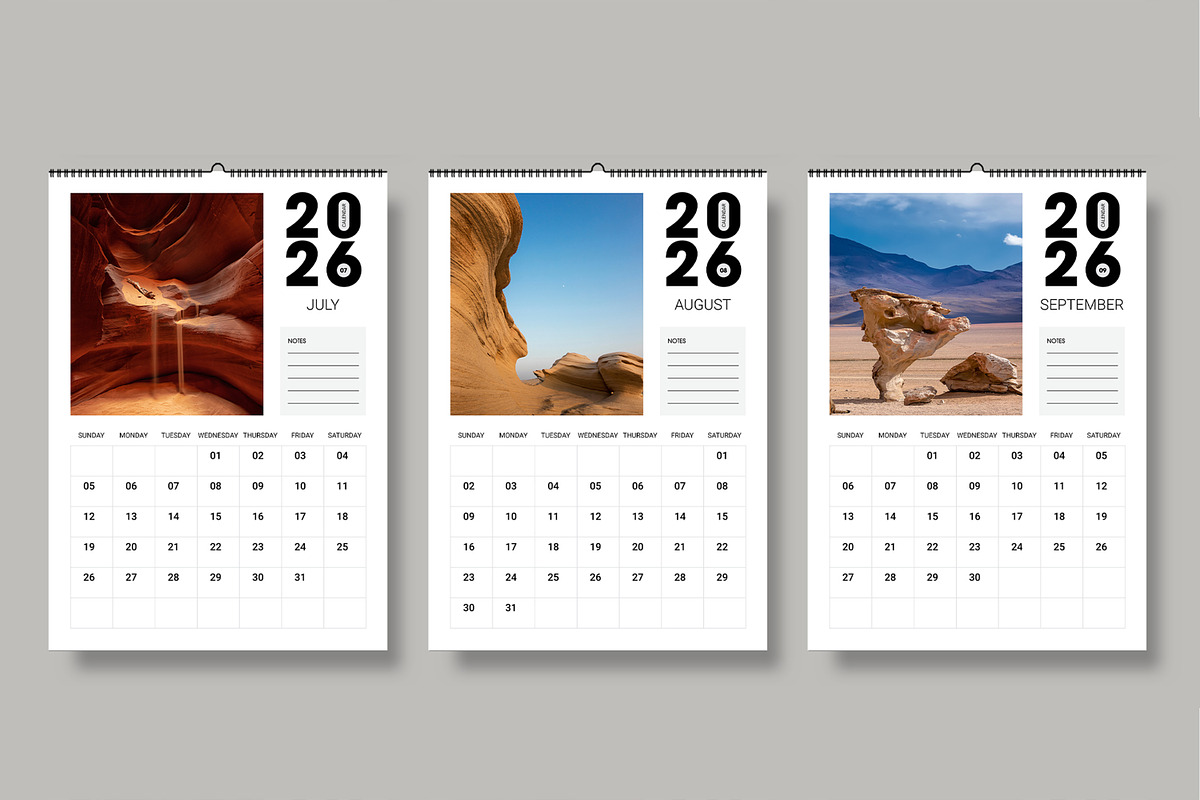 Minimal Calendar Template For 2026