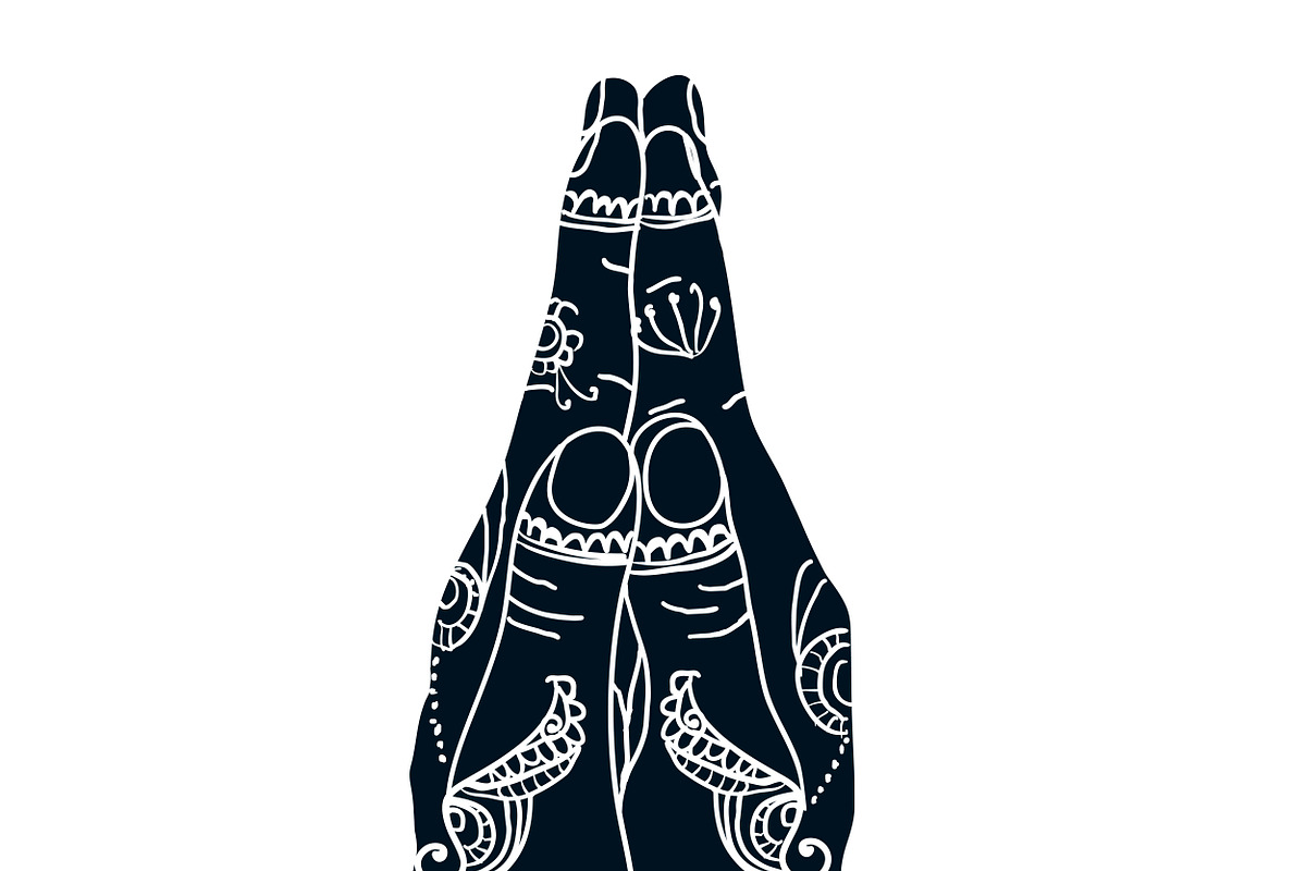 №40 Creative mudras and mehendi, a Card Template by Rasveta
