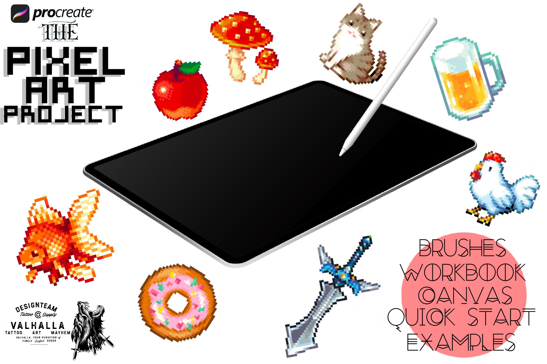 The pixel art project, a Brush Add-On by Studio.Valhalla