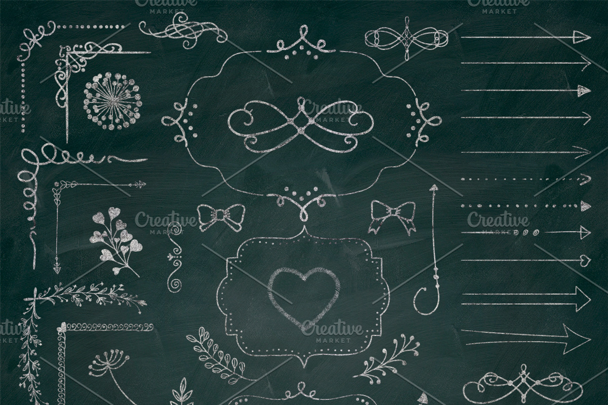 50 PNG Chalk Drawing Elements, an Object Graphic by Olya Creative