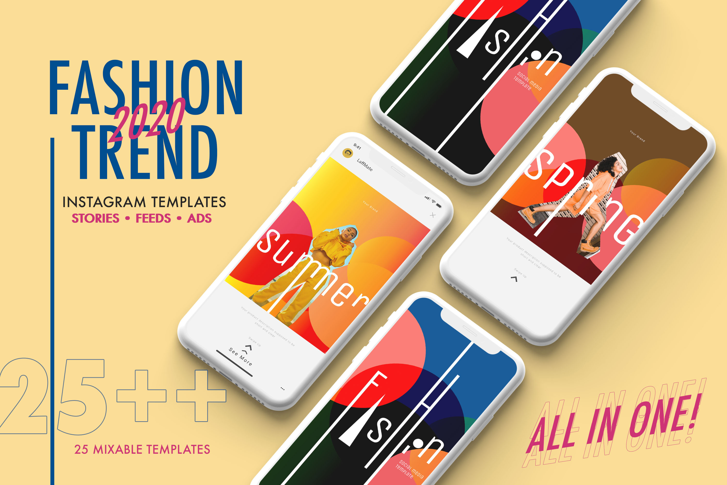 Fashion Brand Instagram Design | Social Media Templates ~ Creative Market