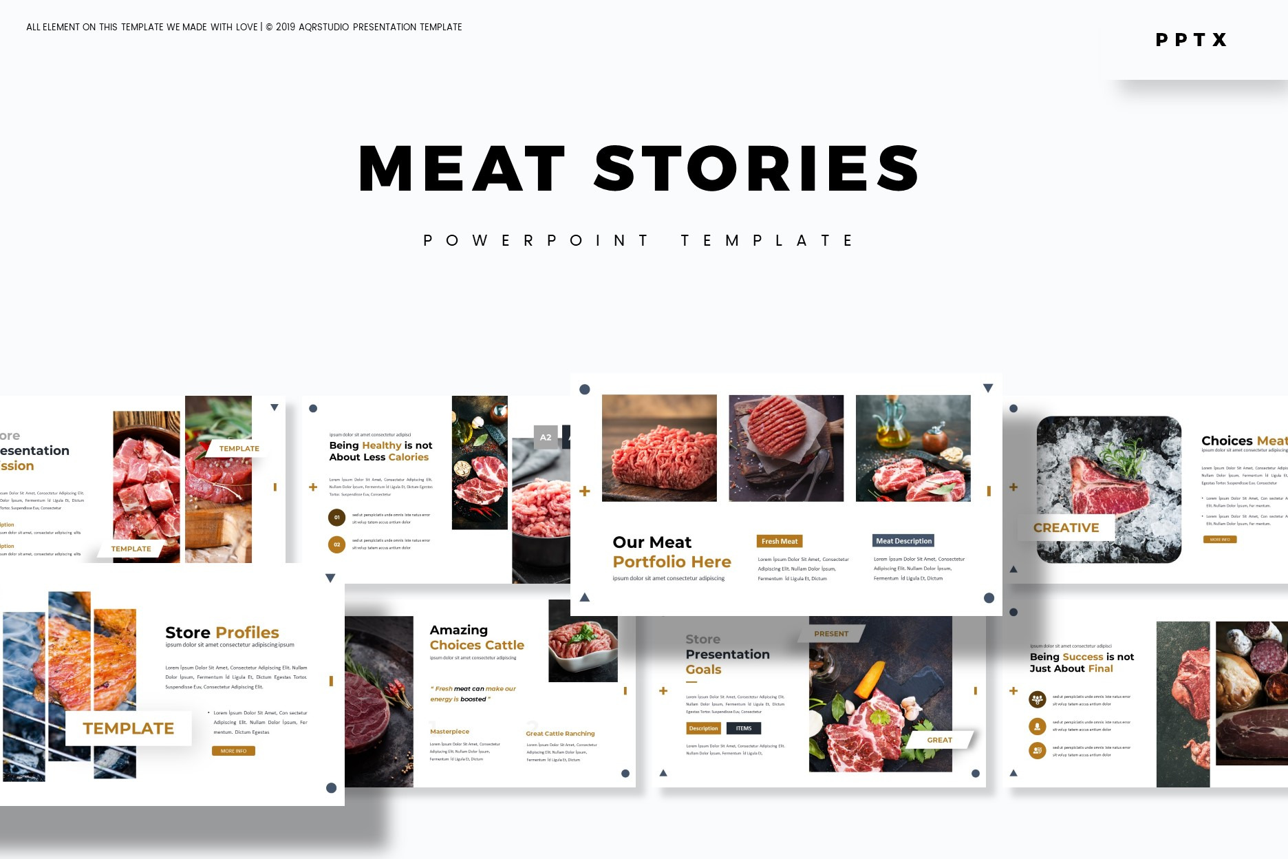 Meat Stories - Powerpoint Template, a Presentation Template by AQR Studio