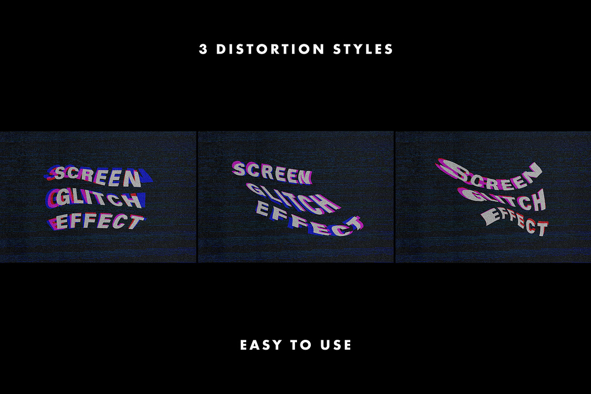 Flowing Color Glitch: Text Effect, a Layer Style Add-On by Design Squad