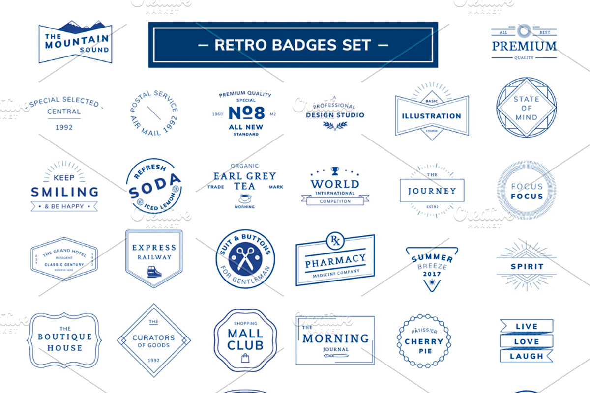 Set of vector emblem label, a Decorative Illustration by rawpixel ...