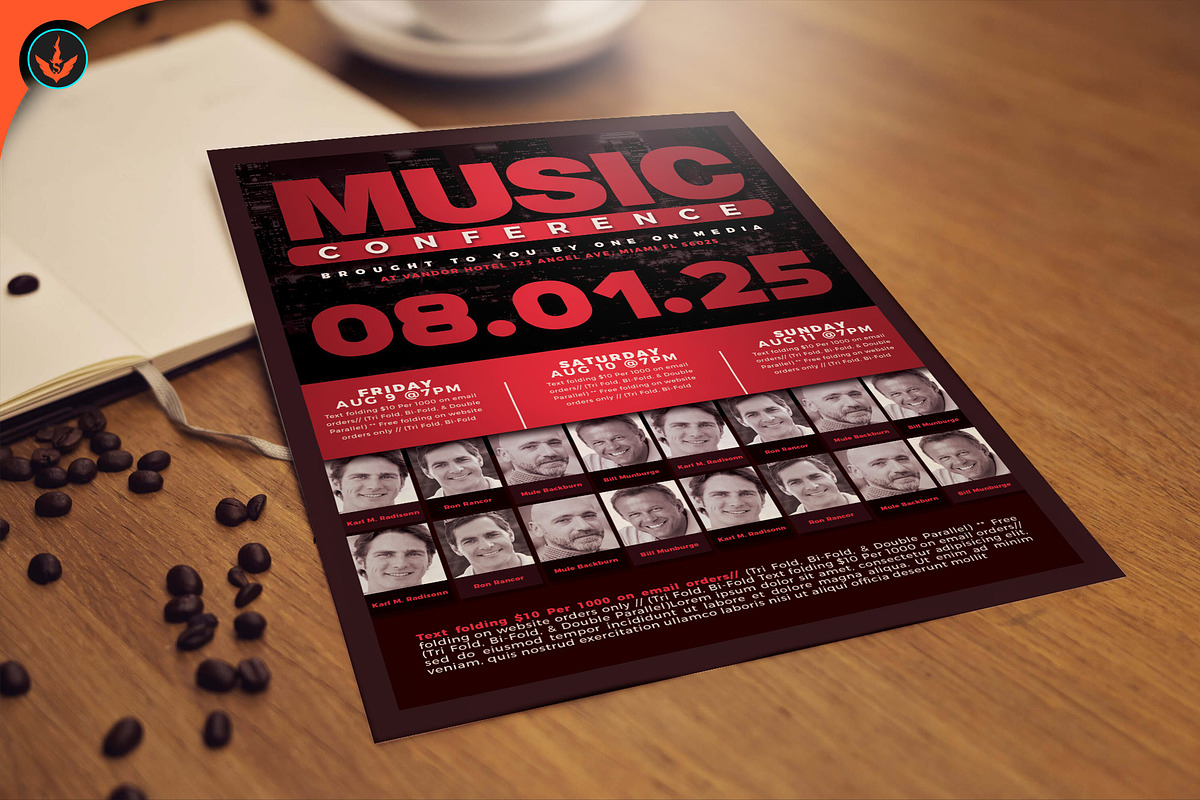 Music Conference Flyer Template, a Flyer Template by SeraphimChris