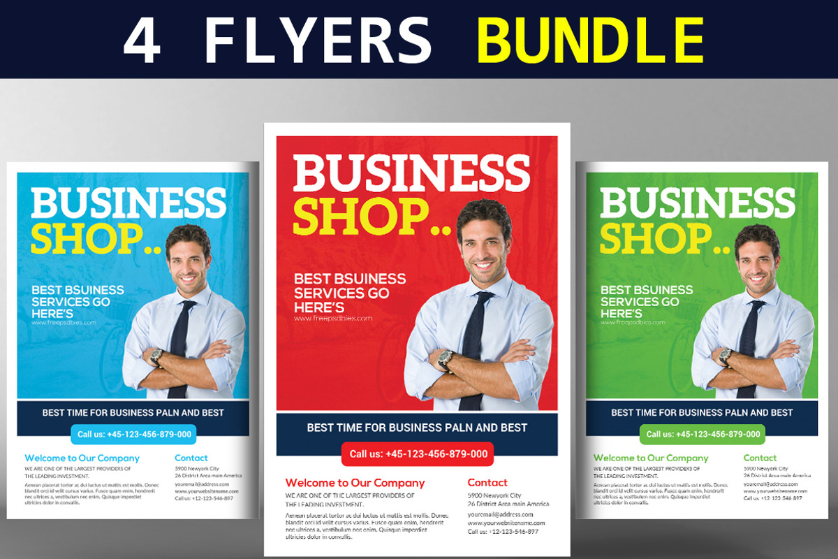 4 Smart Business Flyers Bundle, a Flyer Template by graphicforest ...