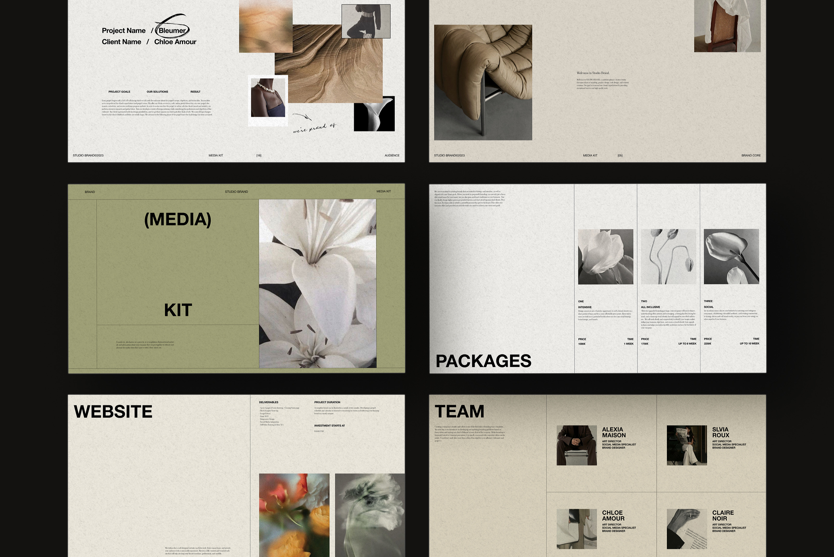BLEU I Media Kit, a Magazine Template by Studio Brand
