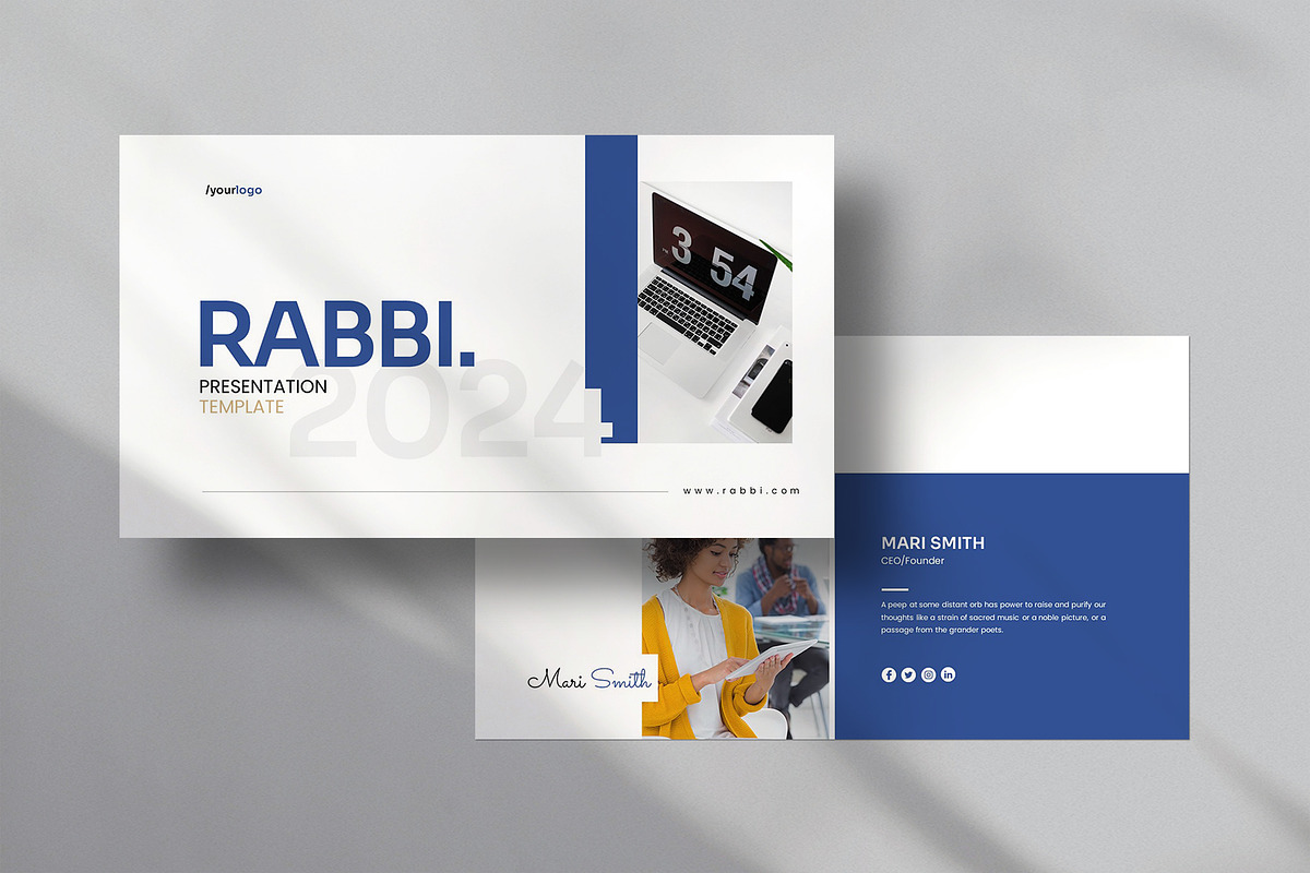 Rabbi Presentation Template, a Presentation Template by CreativeSlides ...
