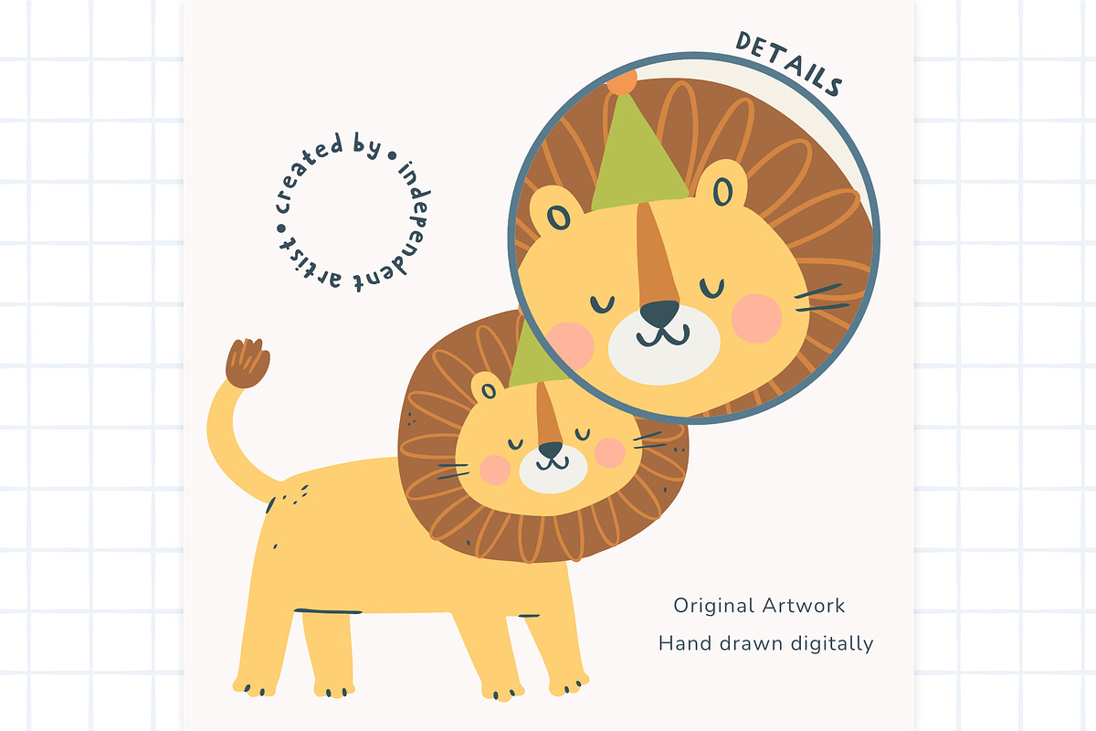 Wild Birthday Party Animals Clipart