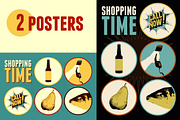 Shopping Time typographic poster., a Food Illustration by PoPaShop