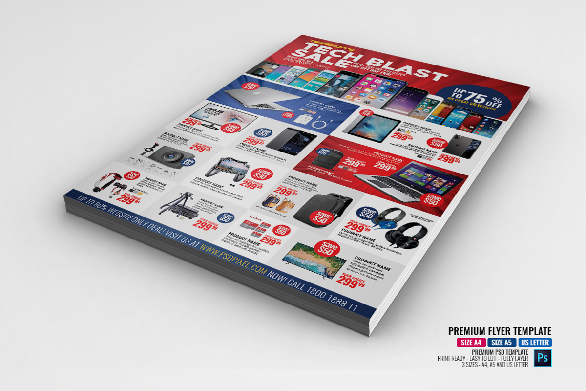 Electronic and Gadget Sale Flyer, a Flyer Template by PSDPixel