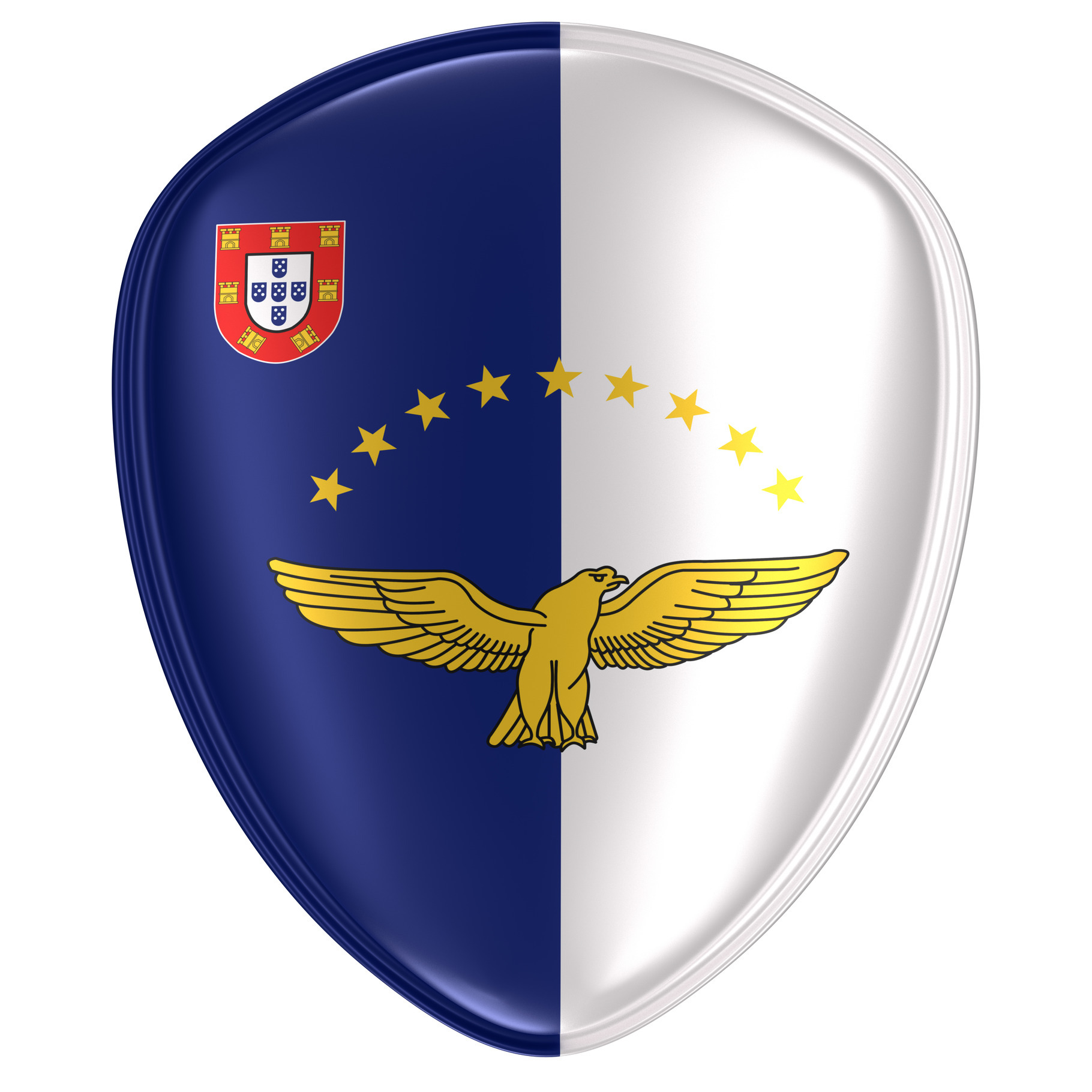 3d rendering of an Azores flag icon., an Abstract Photo by De todo un poco