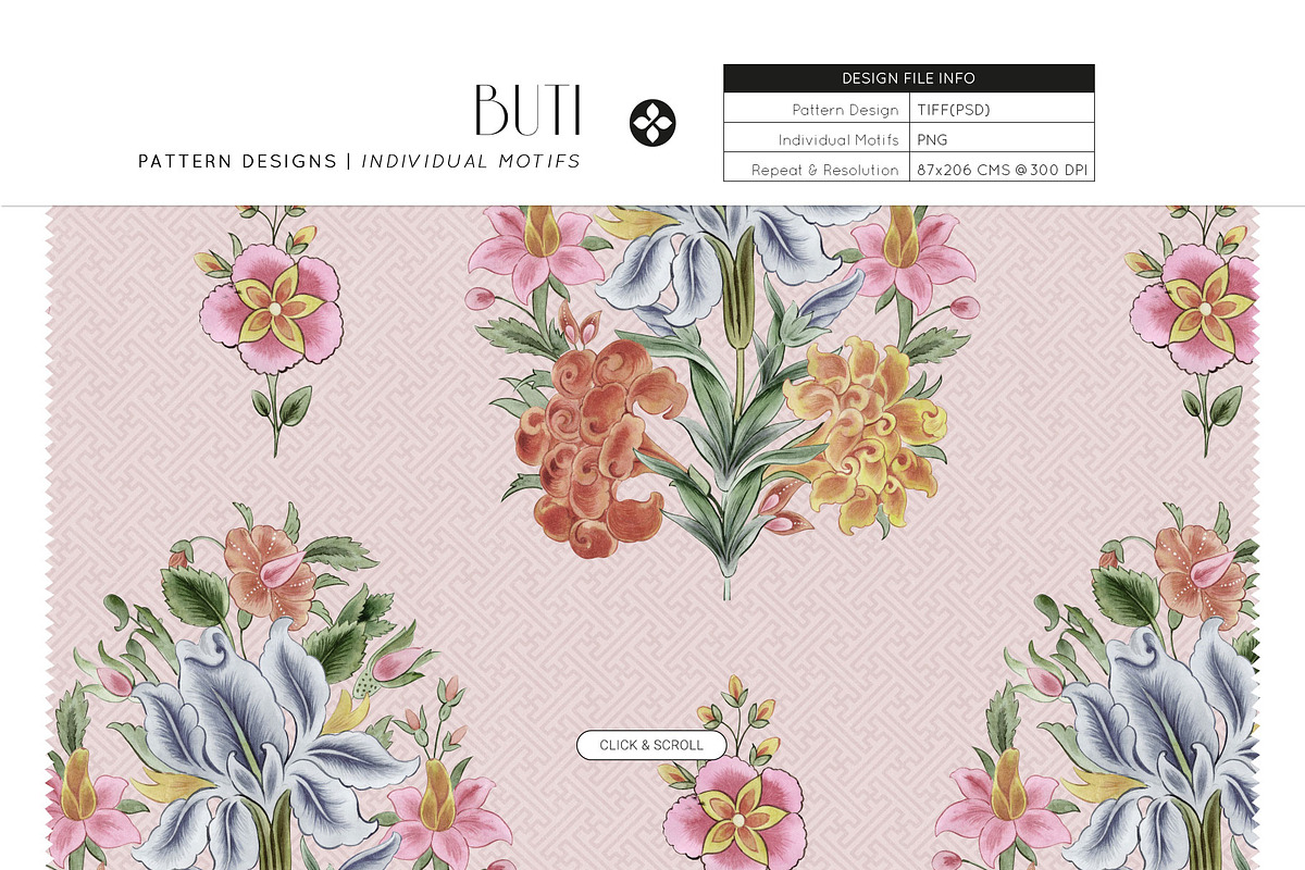 Buti, Exquisite hand painted Design!, a Pattern Graphic by TSTUDIO ...