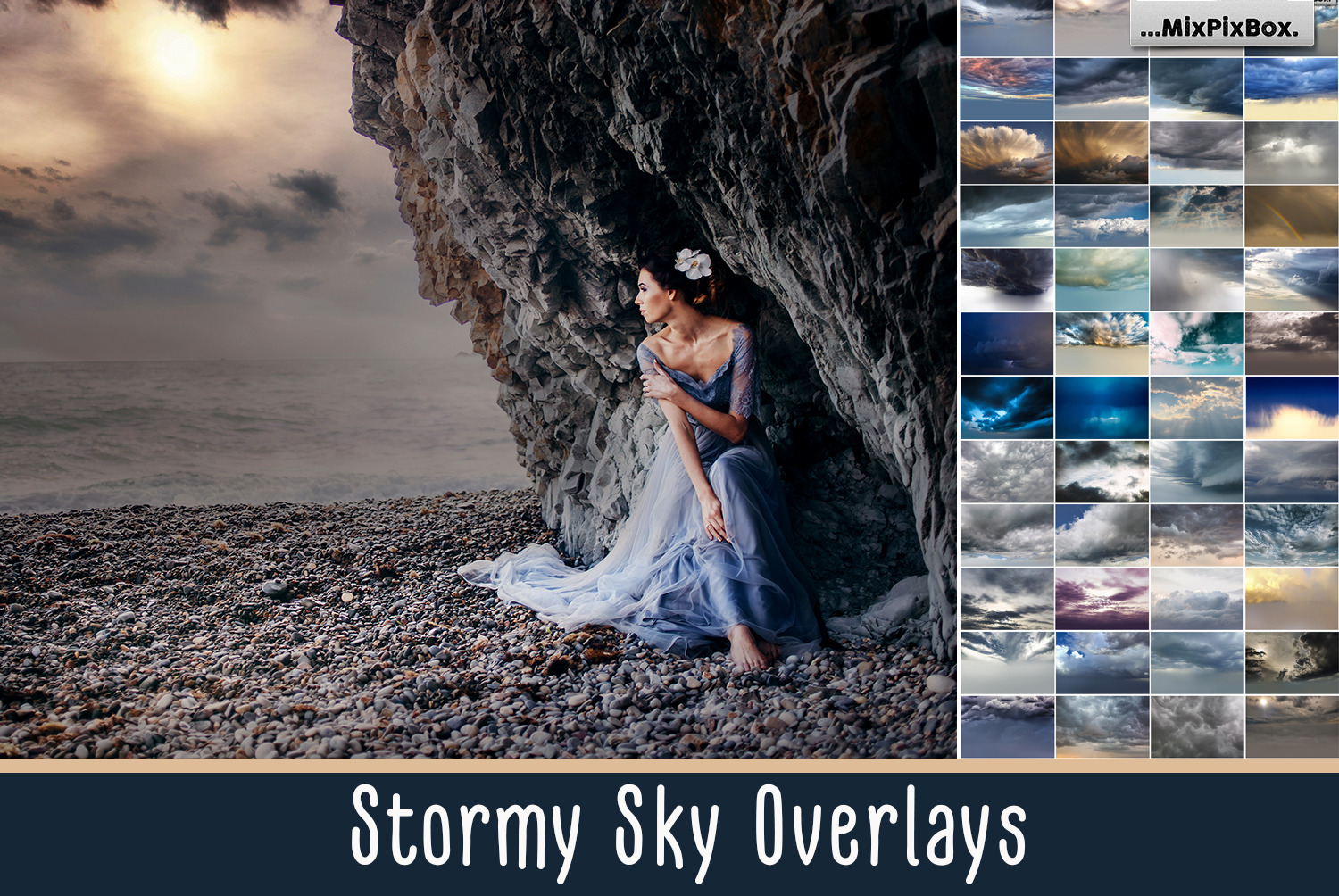 Stormy Sky Overlays, a Layer Style Add-On by MixPixBox
