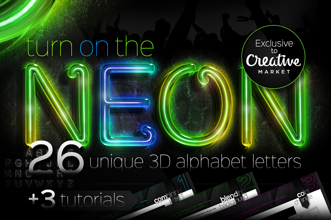 26 Realistic Neon Alphabet Letters, a Graphic by Pixelcube