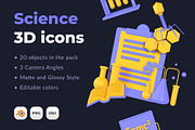 Science 3D icon pack