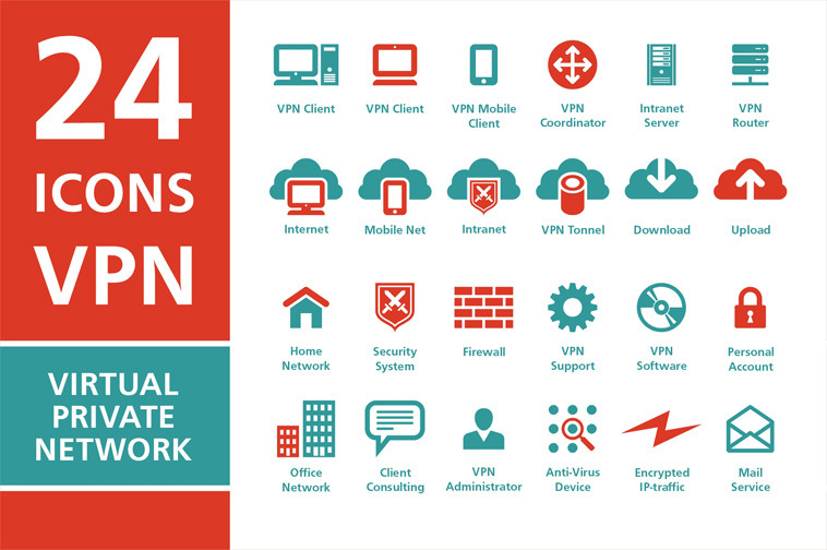 24 icons VPN Virtual Private Network, an Icon by serkorkin | Creative ...