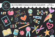 155 Colored Chalk School Elements, an Object Graphic by Captured and ...