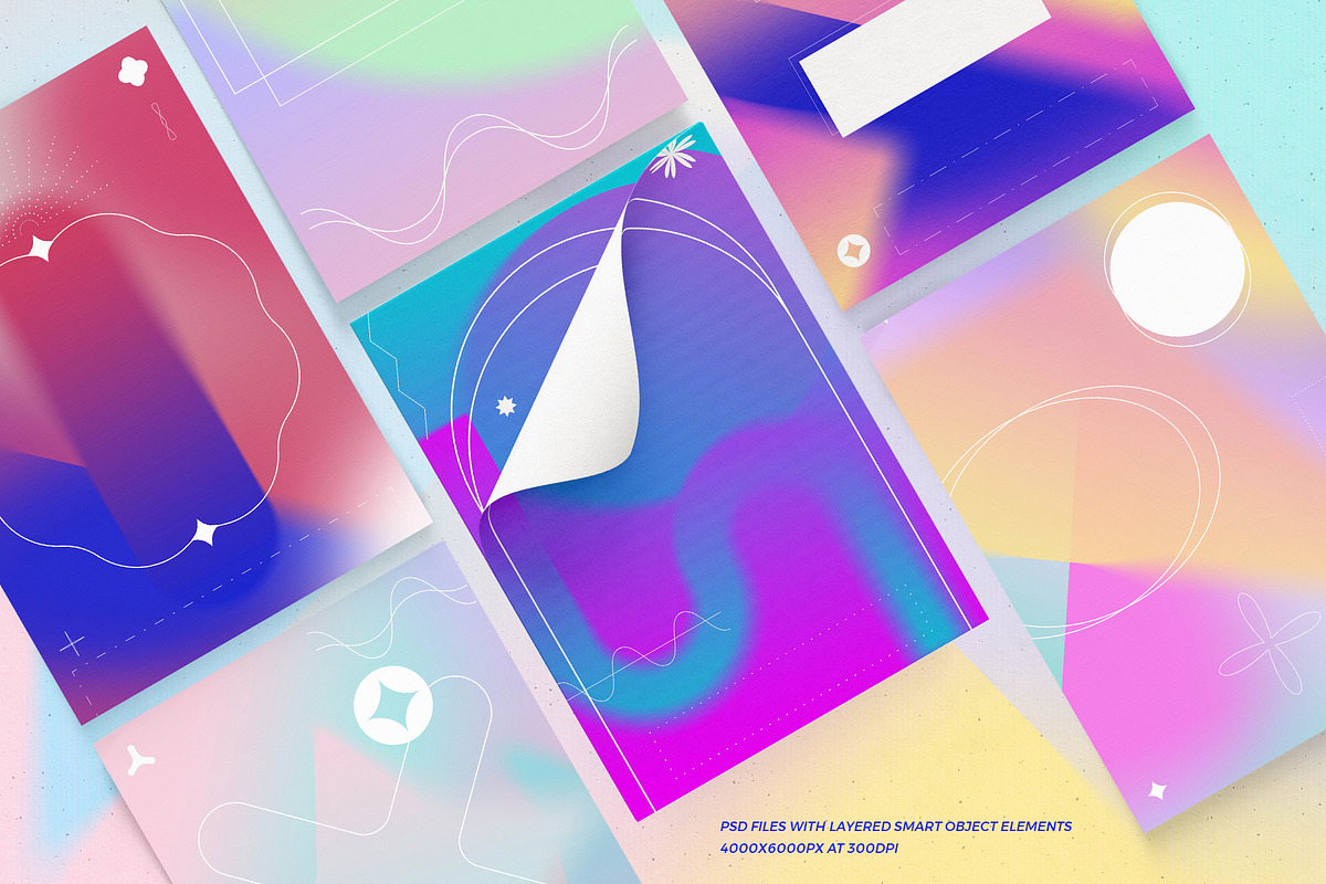 Color Overload Gradients Artwork Kit, a Background Graphic by ...