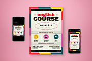 English Course Flyer Set | Flyer Templates ~ Creative Market