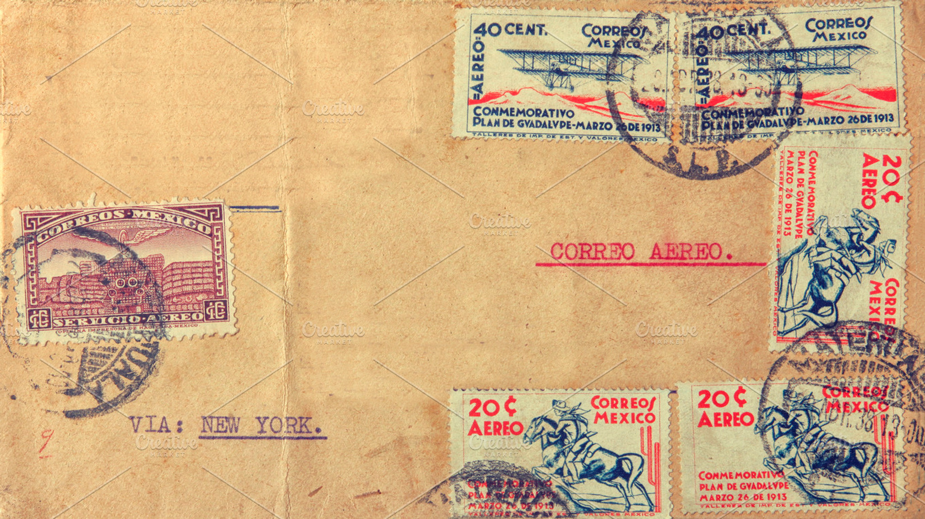 Vintage Mexican envelope of 1938, a Transportation Photo by Patricia ...