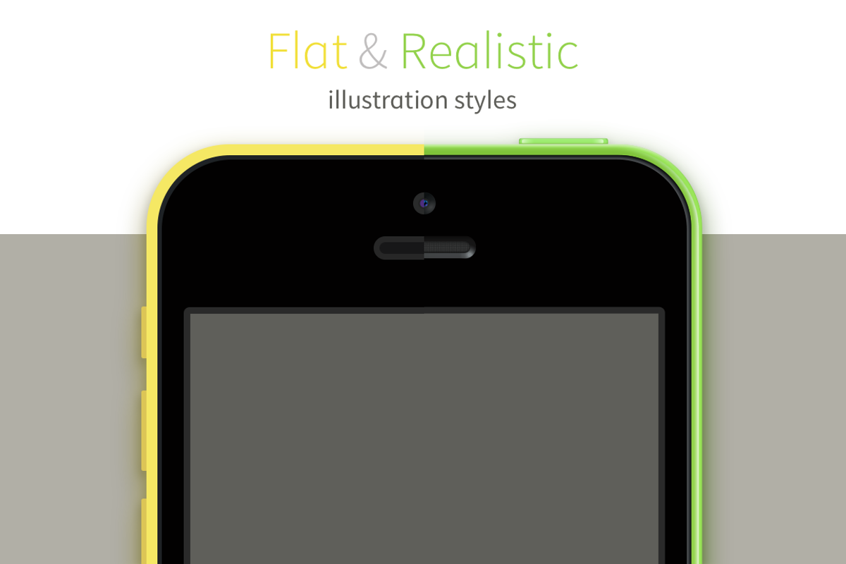 iPhone 5c Vector Pack, a Product Mockup by Device Kits
