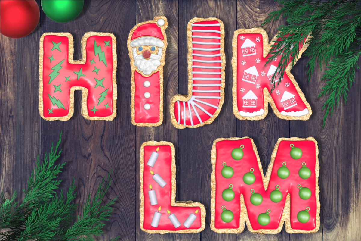 Christmas Cookie Alphabet, an Object Graphic by Digitalphaser
