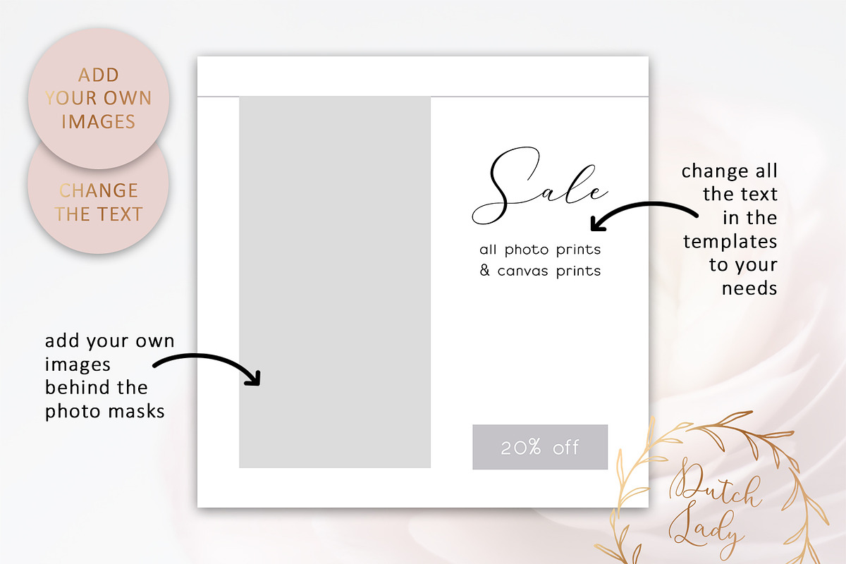 PSD Instagram Post Template Set #1, a Social Media Template by The ...