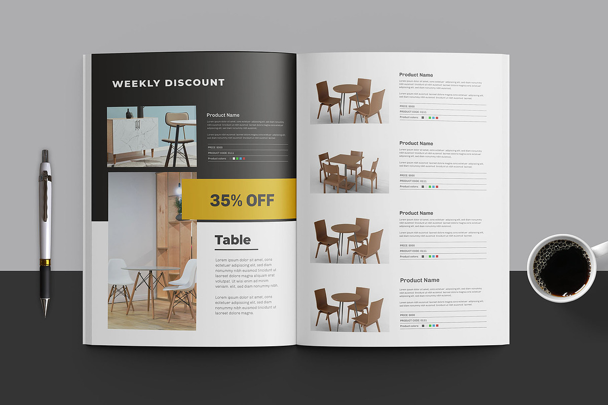 Furniture Catalog Layout