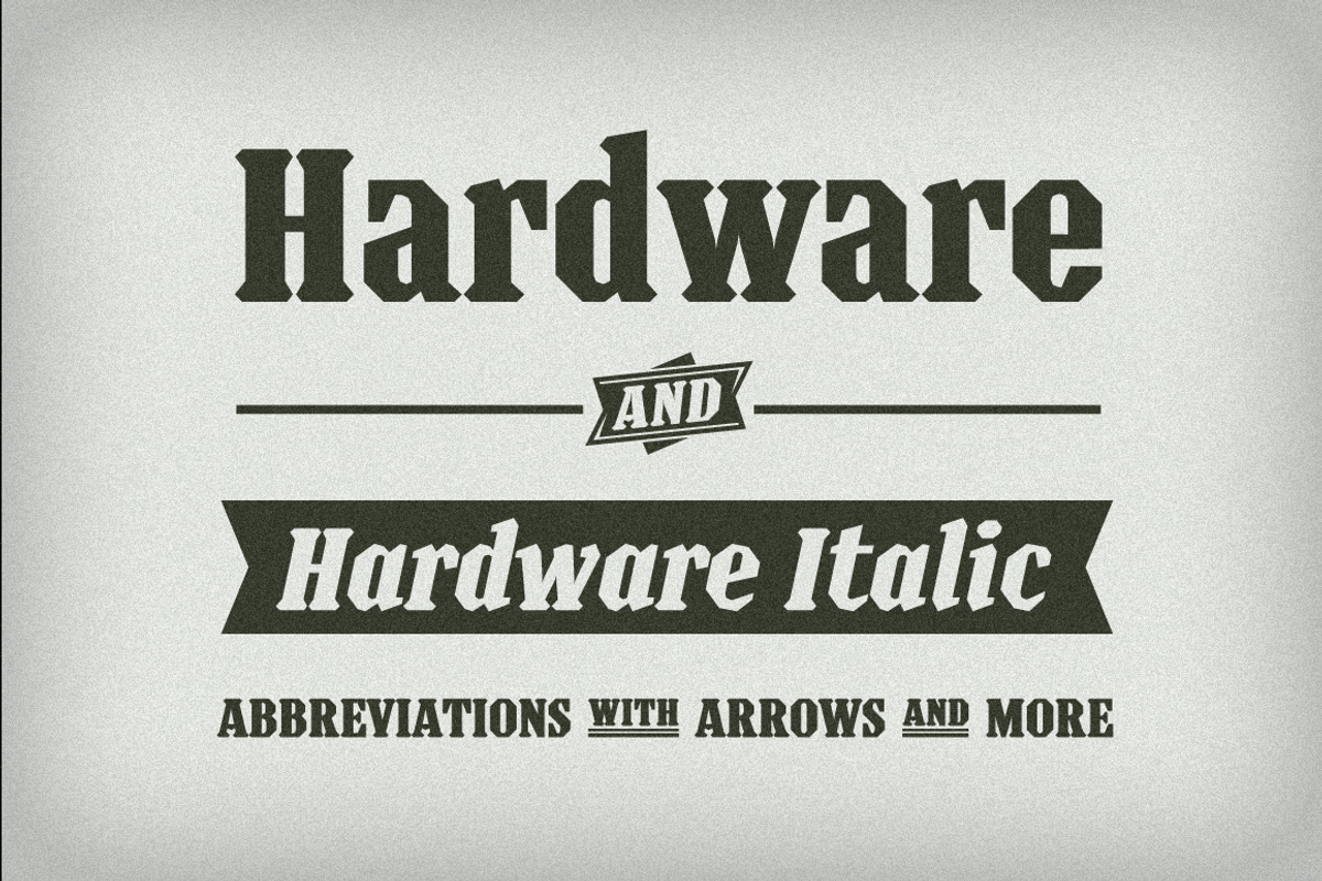 Hardware, a Serif Font by oscarfoundry