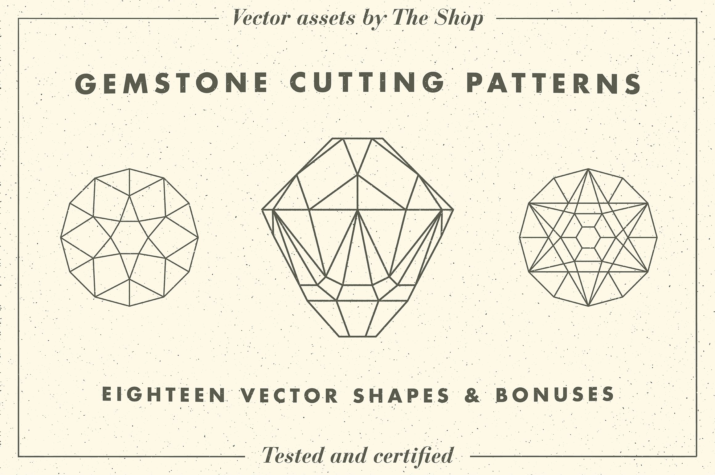 The Shop | Gemstone cutting pattern vol. 01 | Creative Market