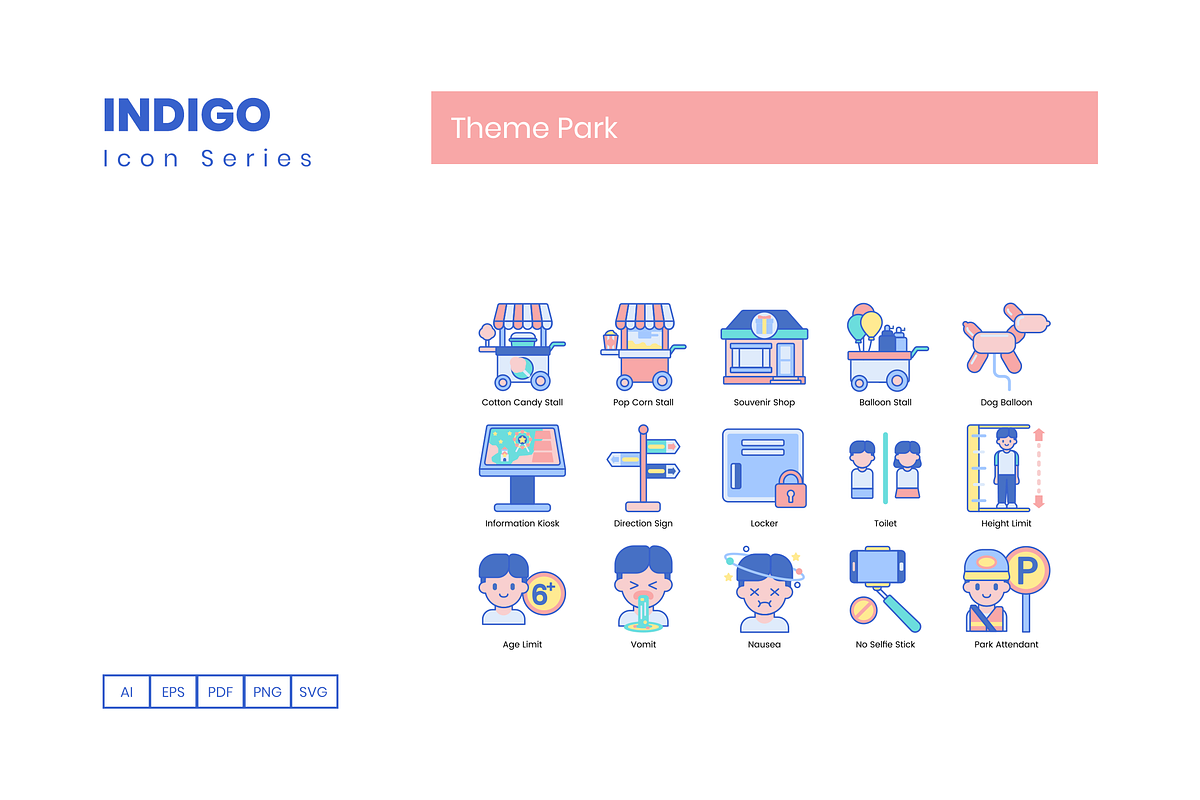 85 Theme Park Icons | Indigo Series, an Icon by Flat Icons