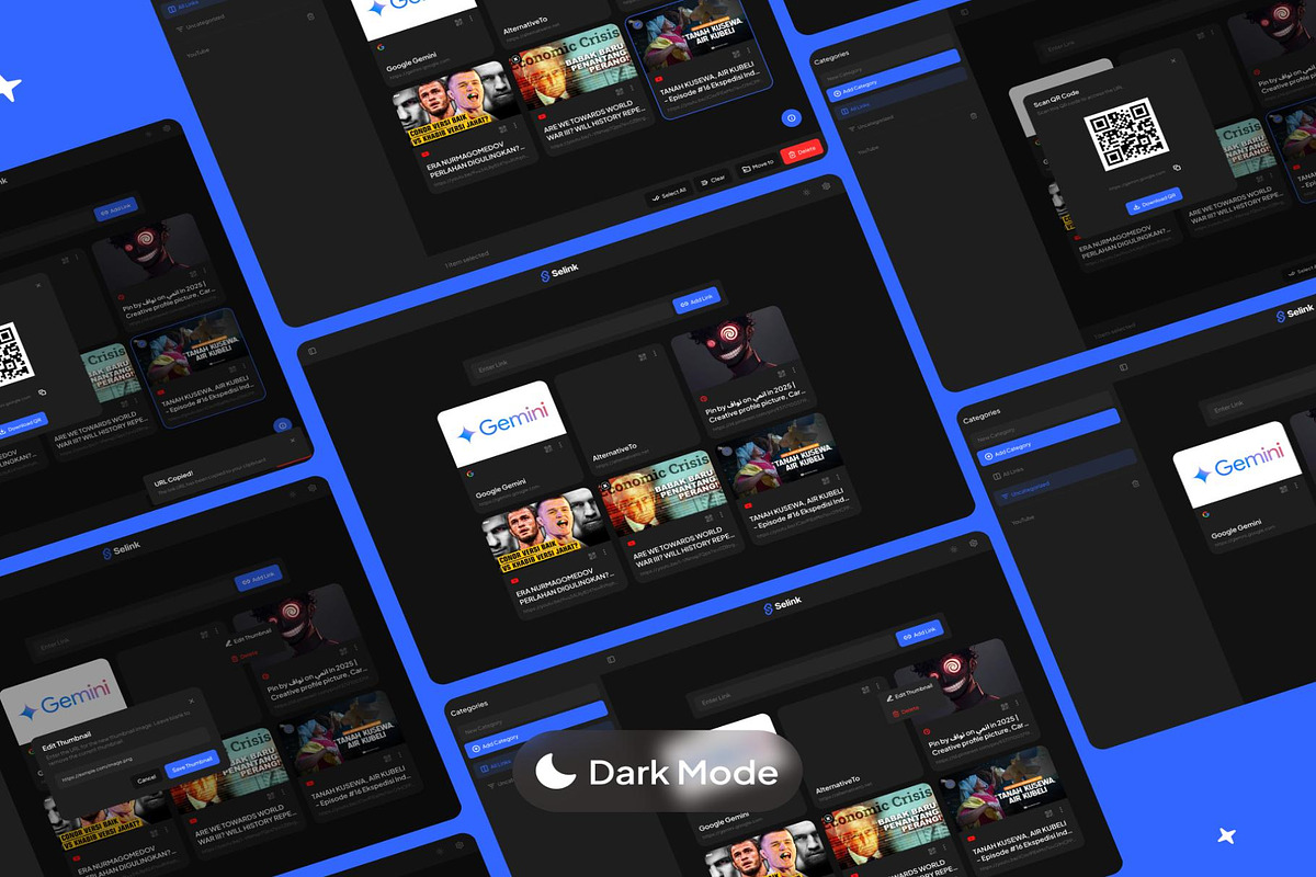 Selink - Link Manager UI Kit