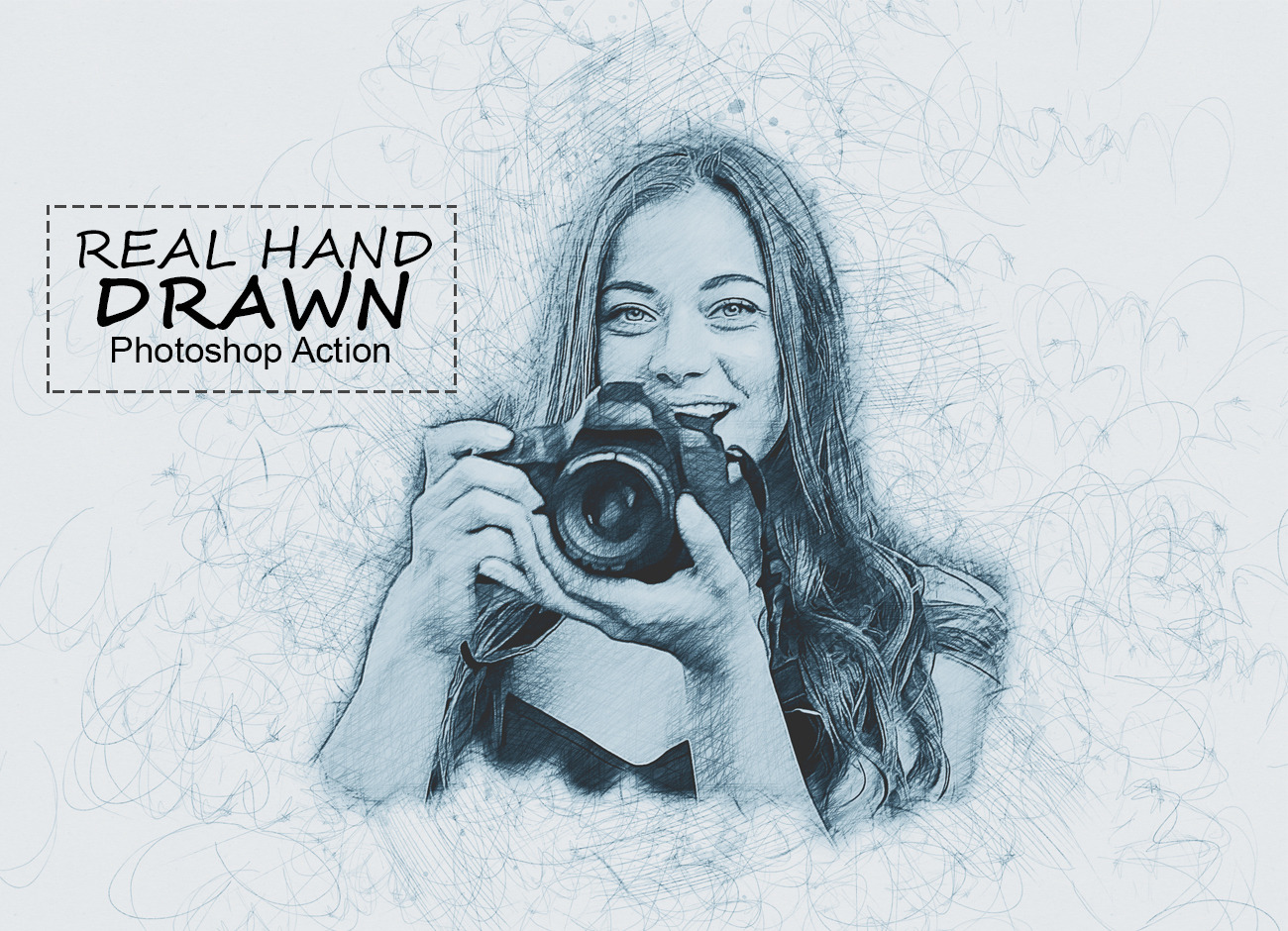Real Hand Drawn Photoshop Action, an Action Add-On by Studio Retouch