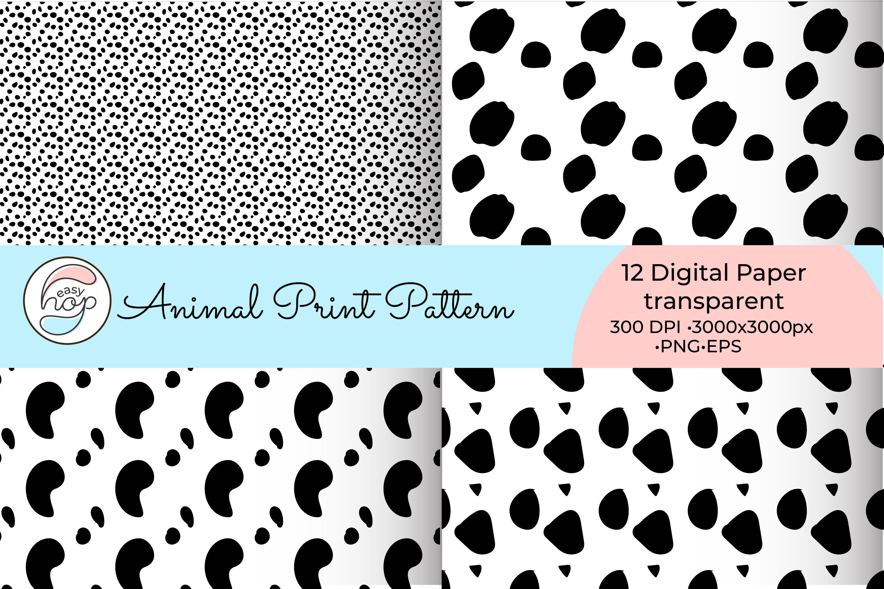 Animal Print Digital Download Set 12, a Pattern Graphic by Easy Hop ...