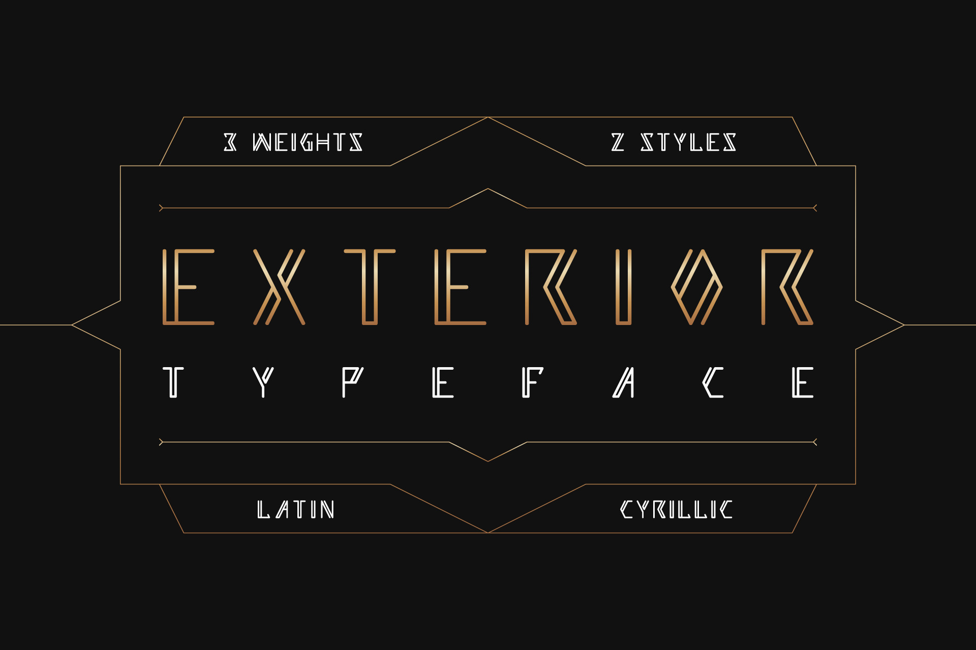 EXTERIOR - 6 fonts, a Sans Serif Font by 2DFUNS