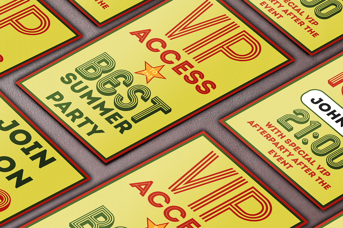 Summer Beach Party VIP pass, an Invitation Template by Konakchiev