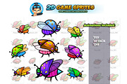 Flying Bugs 2D Game Sprites Set, an Illustration by DionArtworks