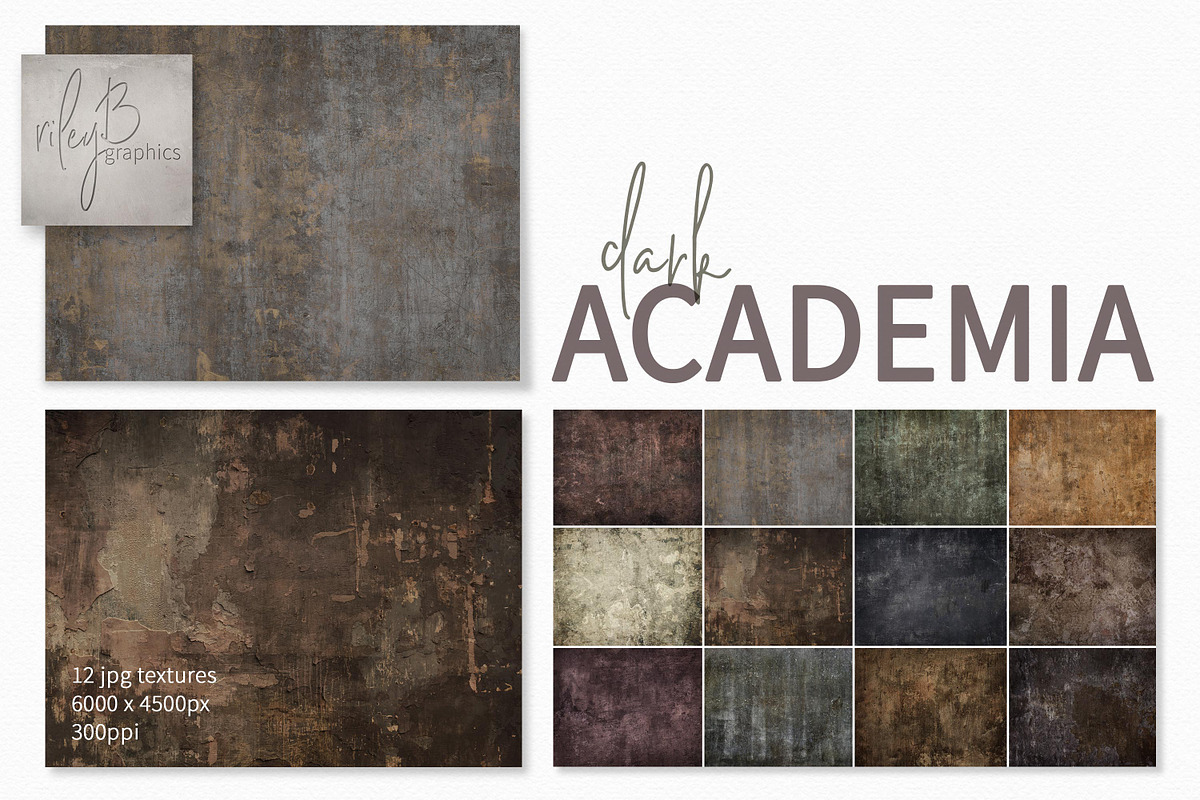 Dark Academia Textures, a Texture Graphic by rileyBgraphics