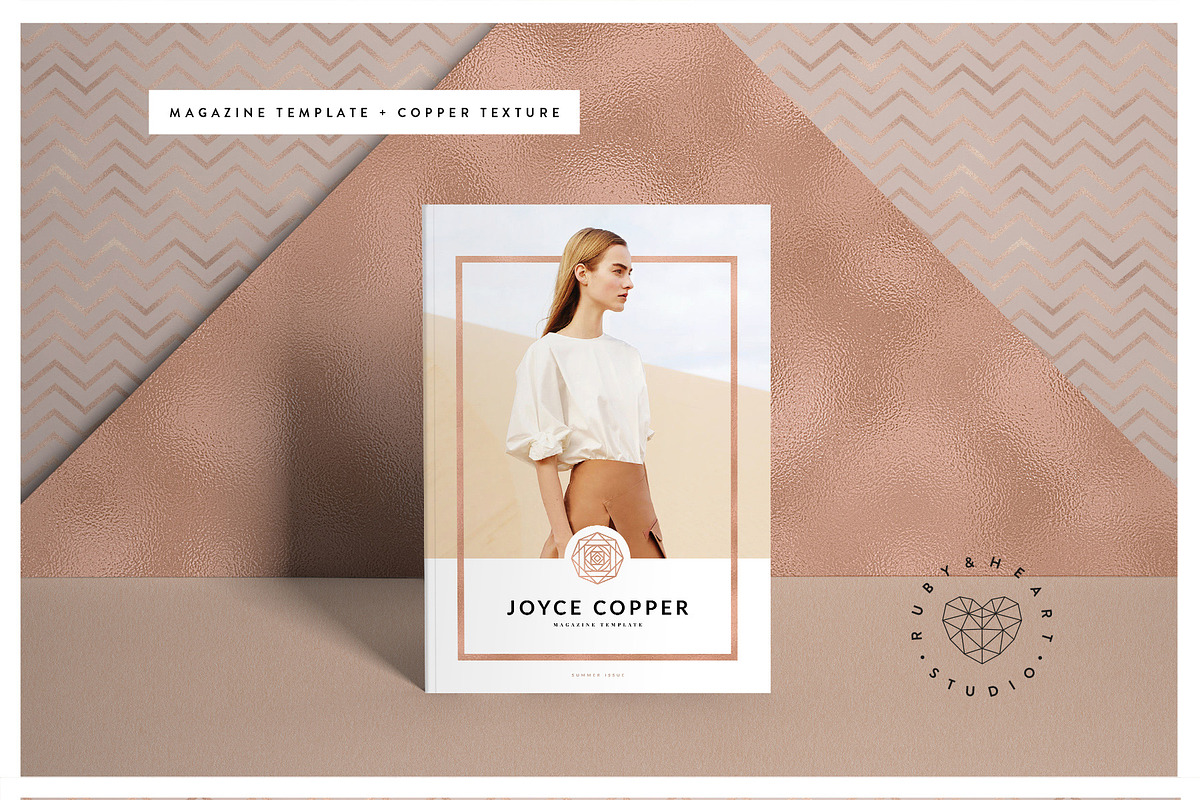 JOYCE Copper Magazine, a Magazine Template by Ruby&Heart Studio