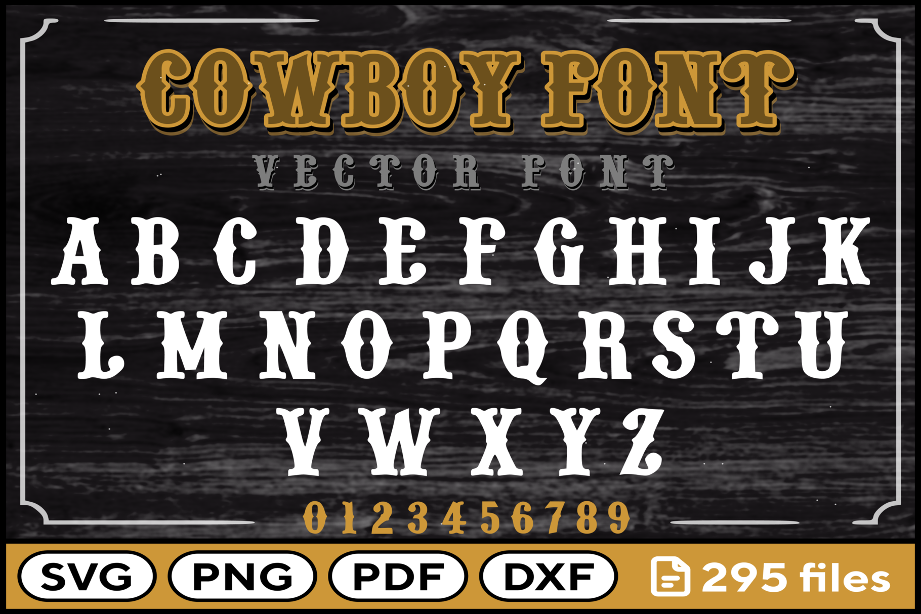 Cowboy Font Svg Png Pdf Dxf Alphabet, an Object Graphic by Custom Fonts ...